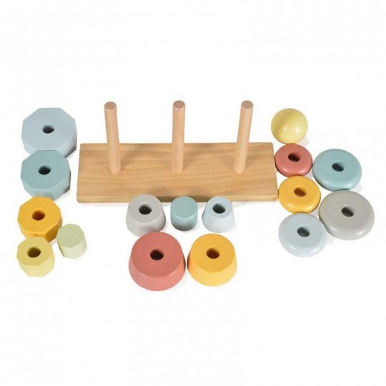 Figuras Pirámide De Madera Infantil