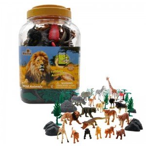 Cubo 40 Figuras De Animales Salvajes