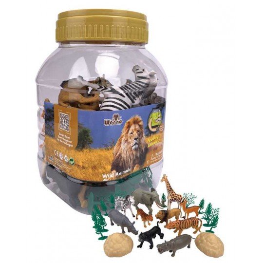 Cubo 25 Figuras De Animales Salvajes